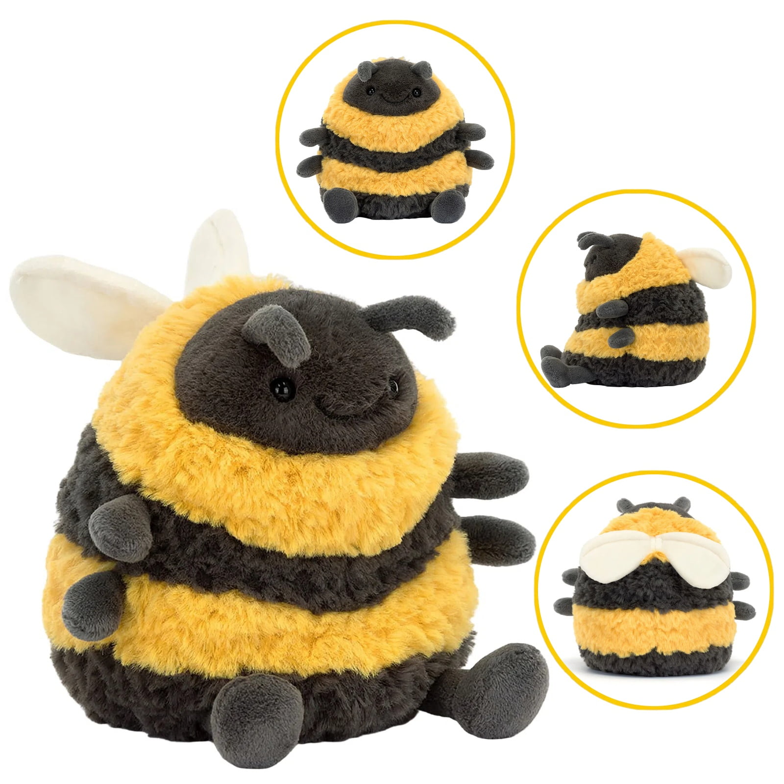 1 Packs Jellycat Albee Bee Plush - 6.29" Ultra-Soft, Cute Collectible ...