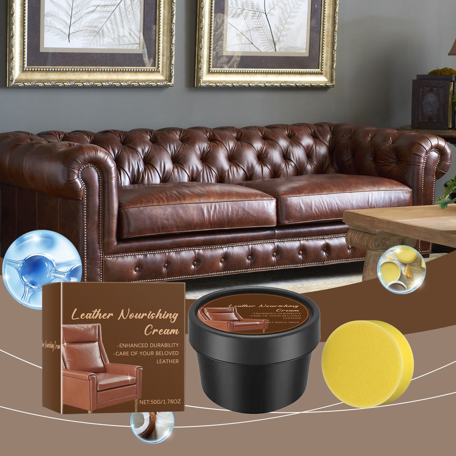 1 Packs Leather Conditioner Cream - Deep Nourishing & Restoring Formula ...