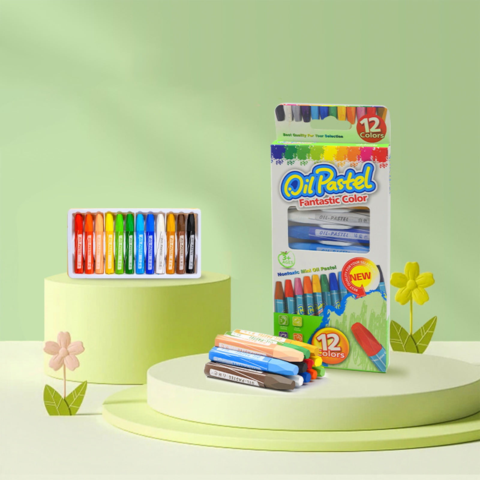 1 Packs Professional Oil Pastels Set, Hexagon Art Drawing Sticks for ...