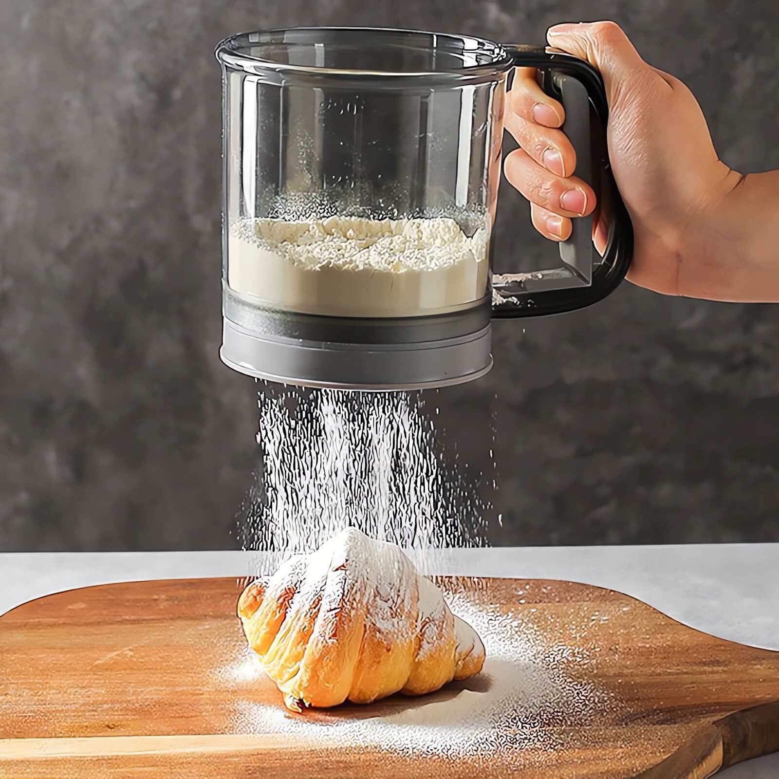 1 Packs Stainless Steel Flour Sifter, Stainless Steel Sifter for Baking ...