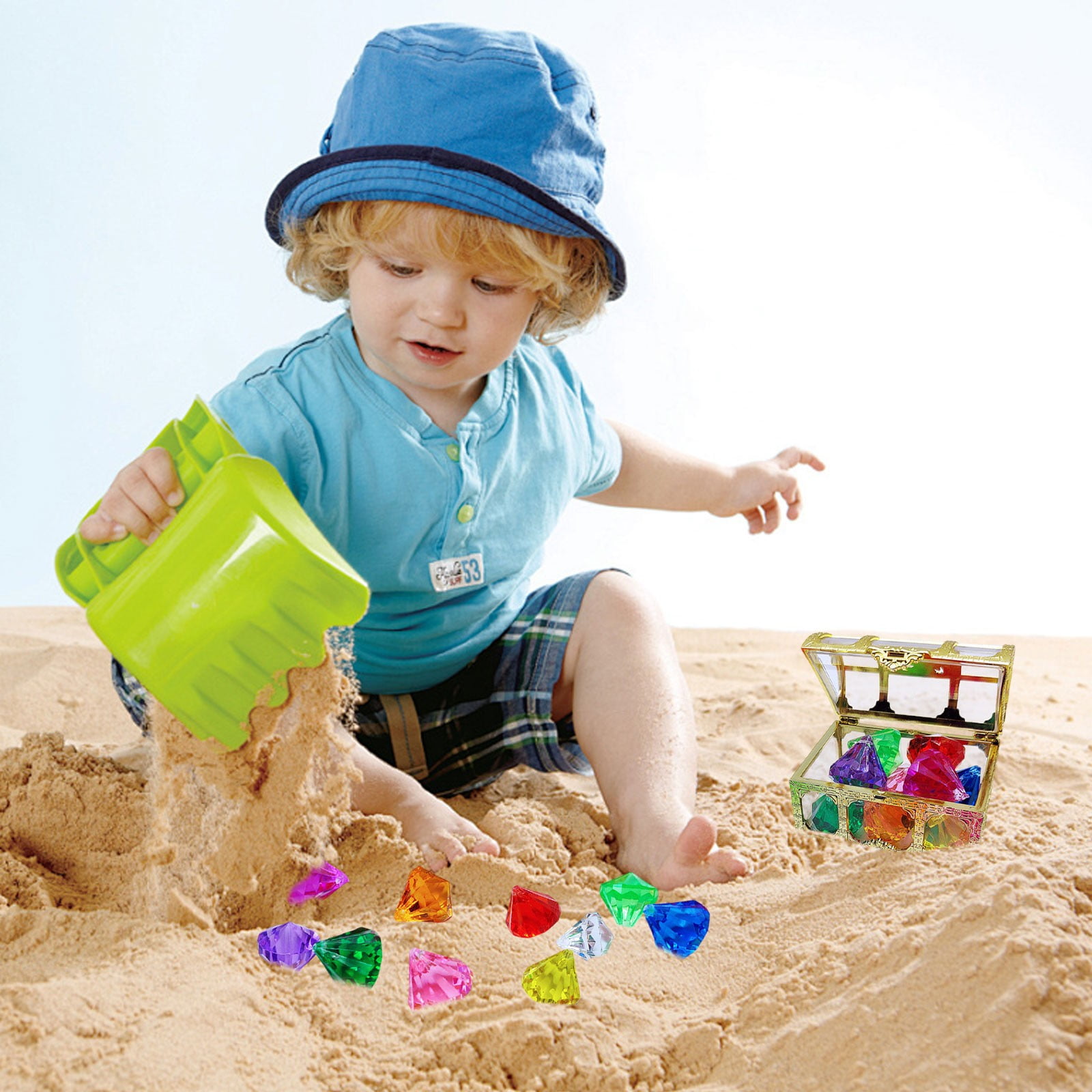 1 Packs Treasure Diving Game Set, Pirate Adventure Pool Toys with ...