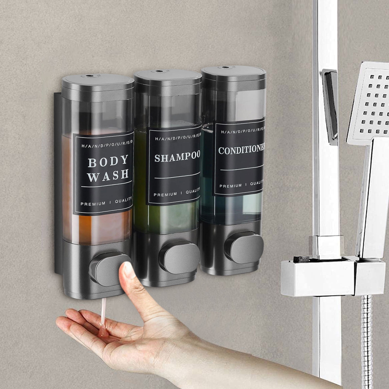 1 Packs Wall Mounted Press Shower Gel Soap Dispenser No Drilling Space ...