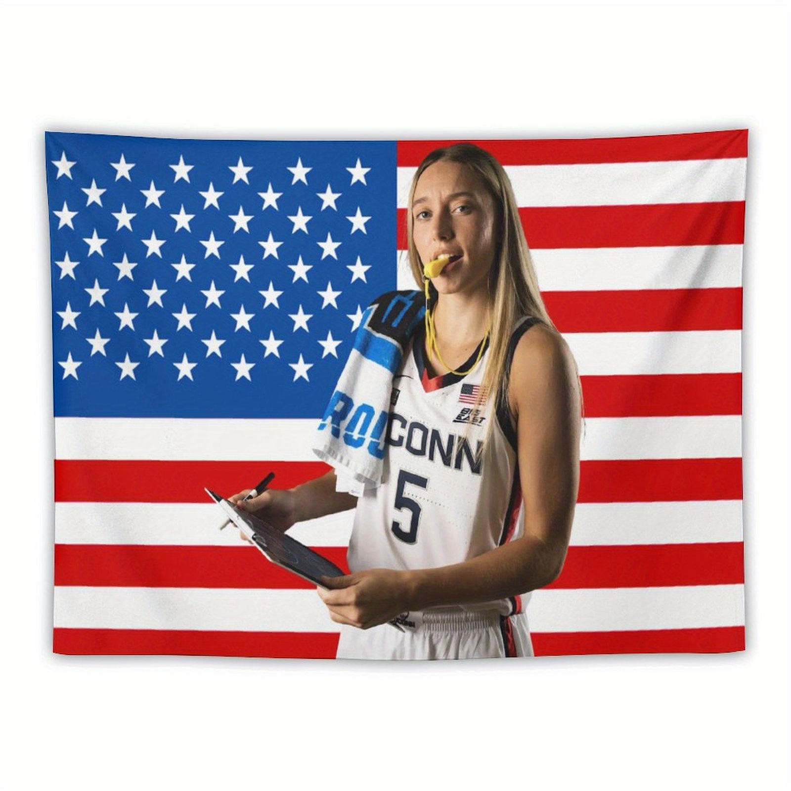 1 Paigee Bueckerrs Flag Style Basketball Girls Tapestry - Patriotic ...