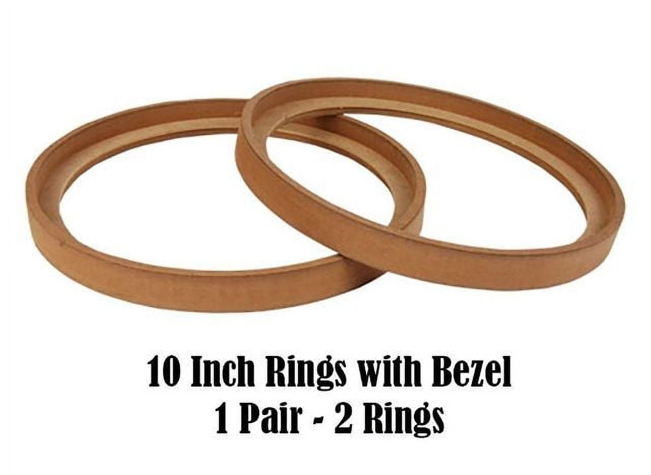 1 Pair 10" RING-10BZ MDF Speaker Ring Recess With Bezel MOUNTING SPACER ...