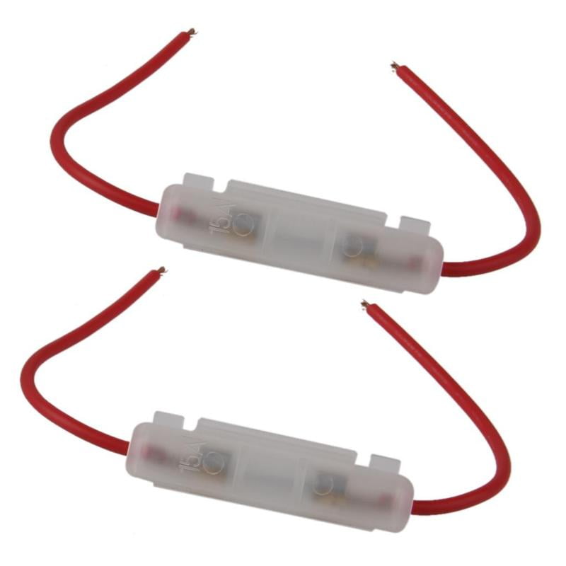 1 Pair 15A Glass Fuse Box for Auto Car Truck Motorcycle Motorbike ...