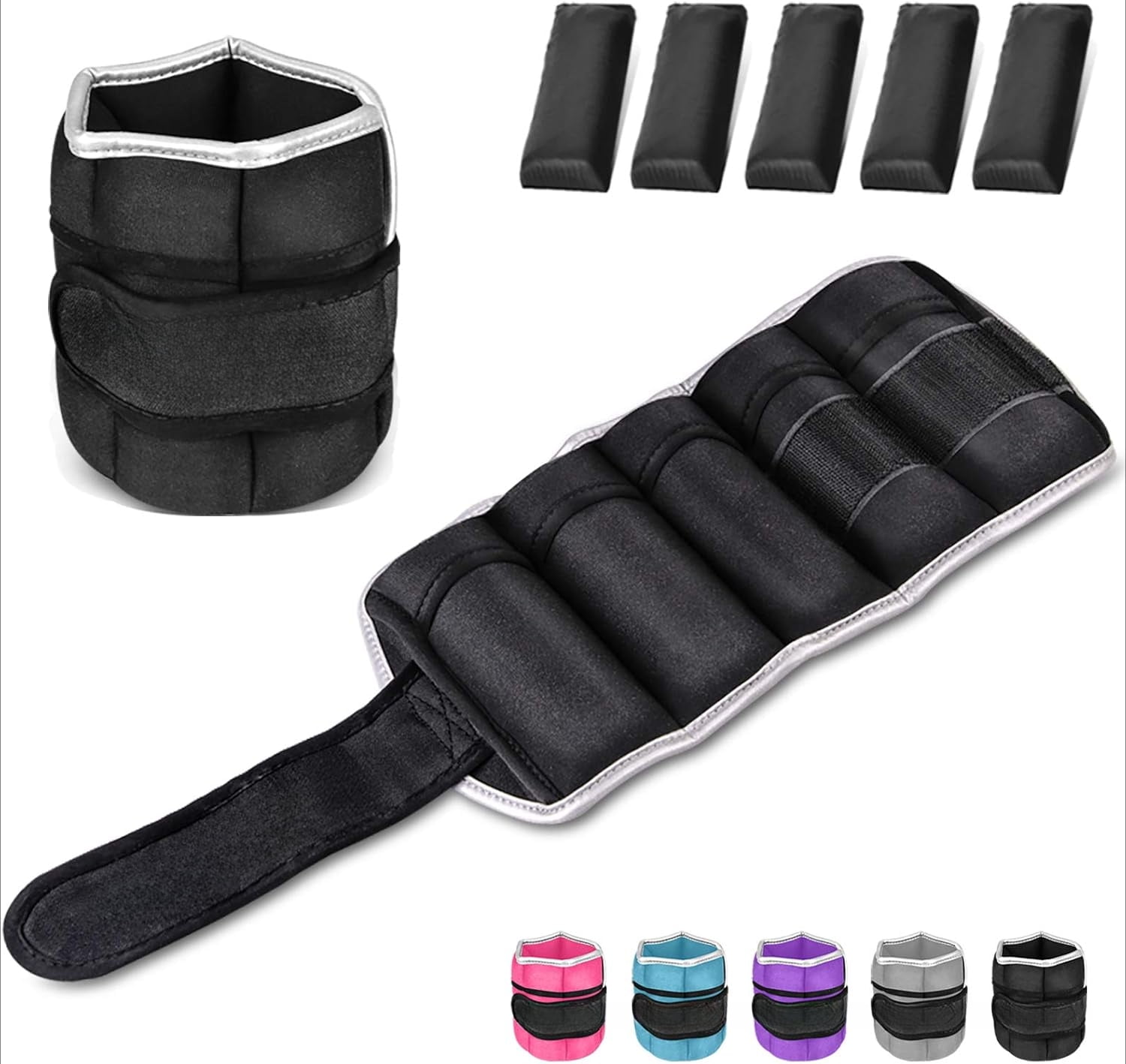 1 Pair 2 3 5 10 Lbs Adjustable Ankle Weights for Women Men Kids ...