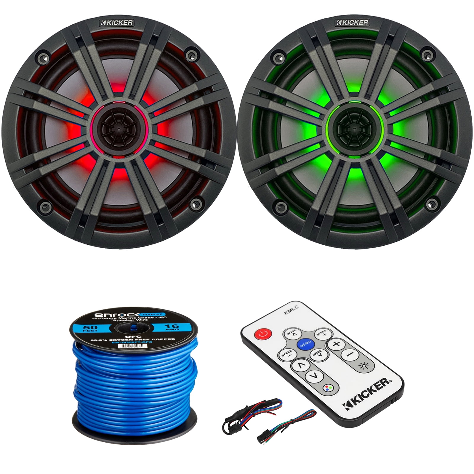 1 Pair (2 Speakers Total) of Kicker 6.5" OEM Replacement 195W Marine ...