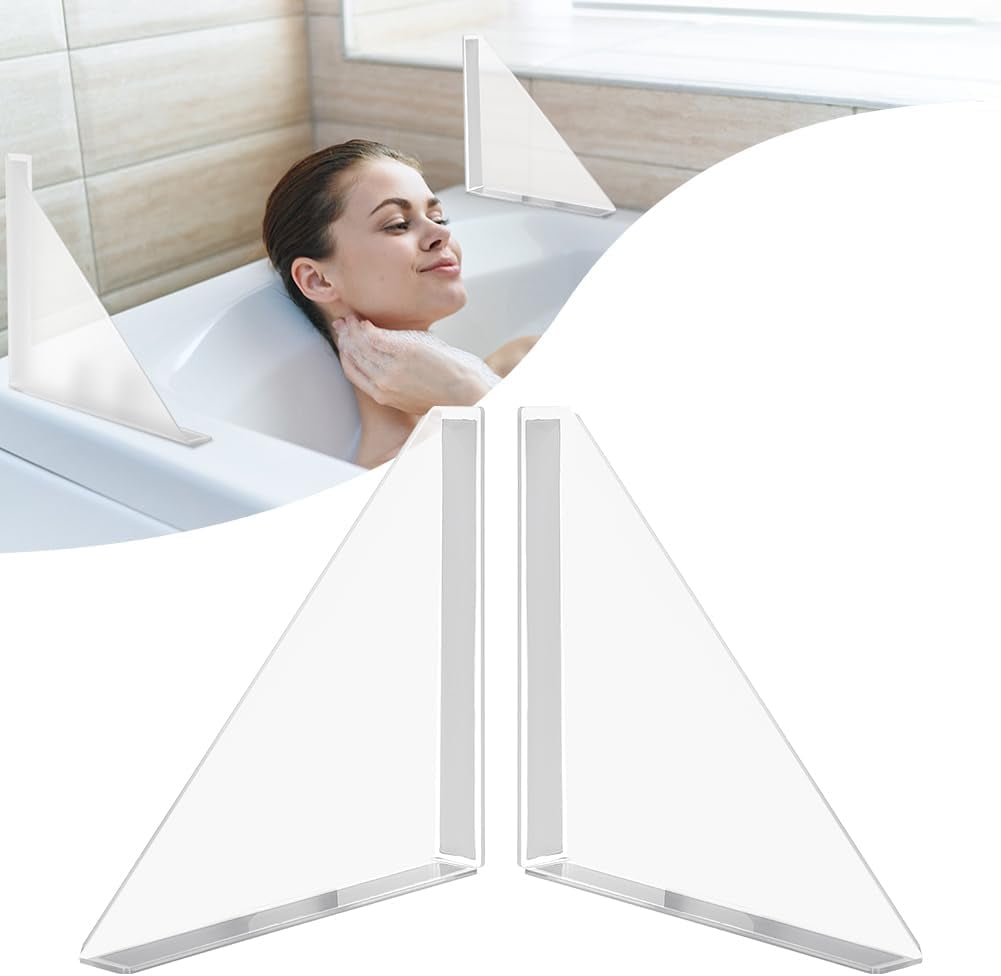 1 Pair 2Pcs Shower Splash Guards Triangle Acrylic Baffles Waterproof ...