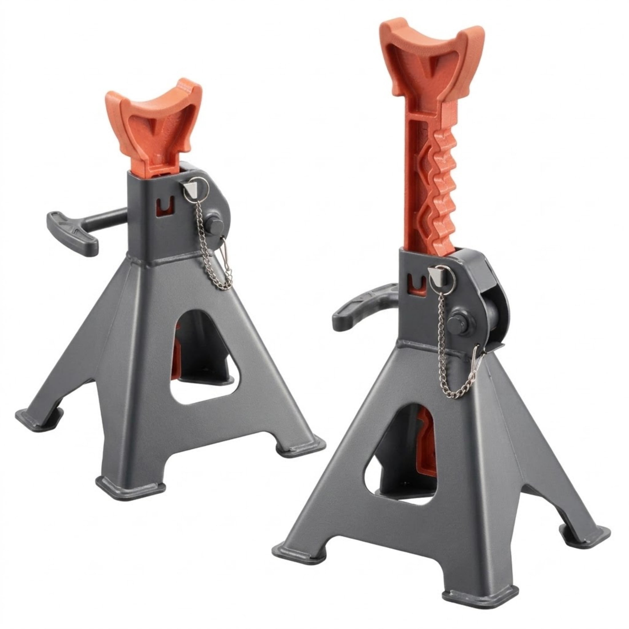 1 Pair 3 Ton (6,600 lbs) Heavy Duty Steel Jack Stands, 10.8"-16.3 ...