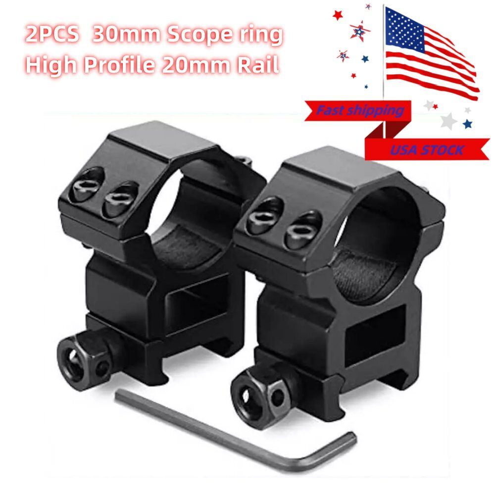 1 Pair 30mm Scope Rings Mount High Profile for Rifle Scope Picatinny ...