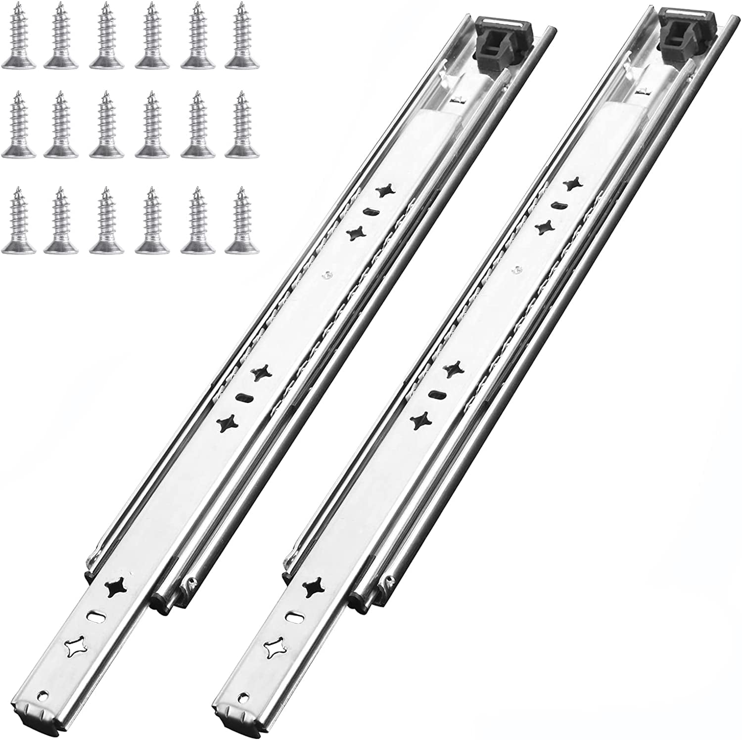 1 Pair 40 Inch 260 Lb Capacity Heavy Duty Drawer Slides(with Stainless ...