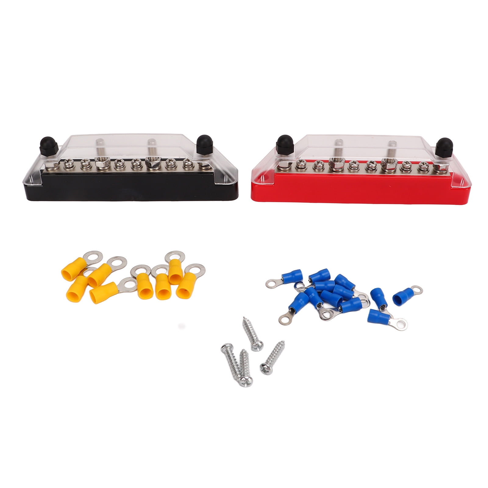 1 Pair 48v 150a 10 Terminal Bus Bar With 20 Terminals Power Distribution Terminal Block For Car