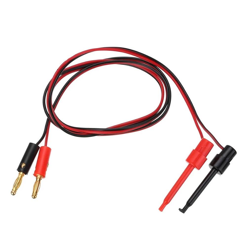 1 Pair 4mm Banana Plug Connectors to Hook Clip Electrical Cable Test ...