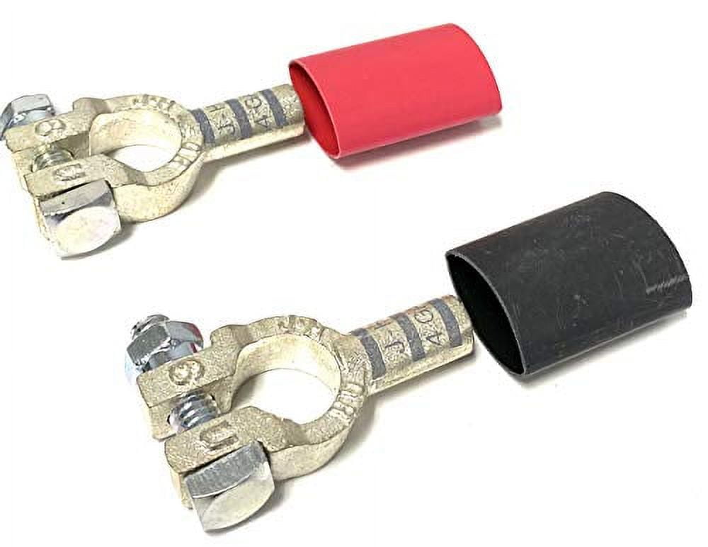 1 Pair 6 AWG 6 Gauge Positive and Negative (+/-) Pure Copper Top Post ...