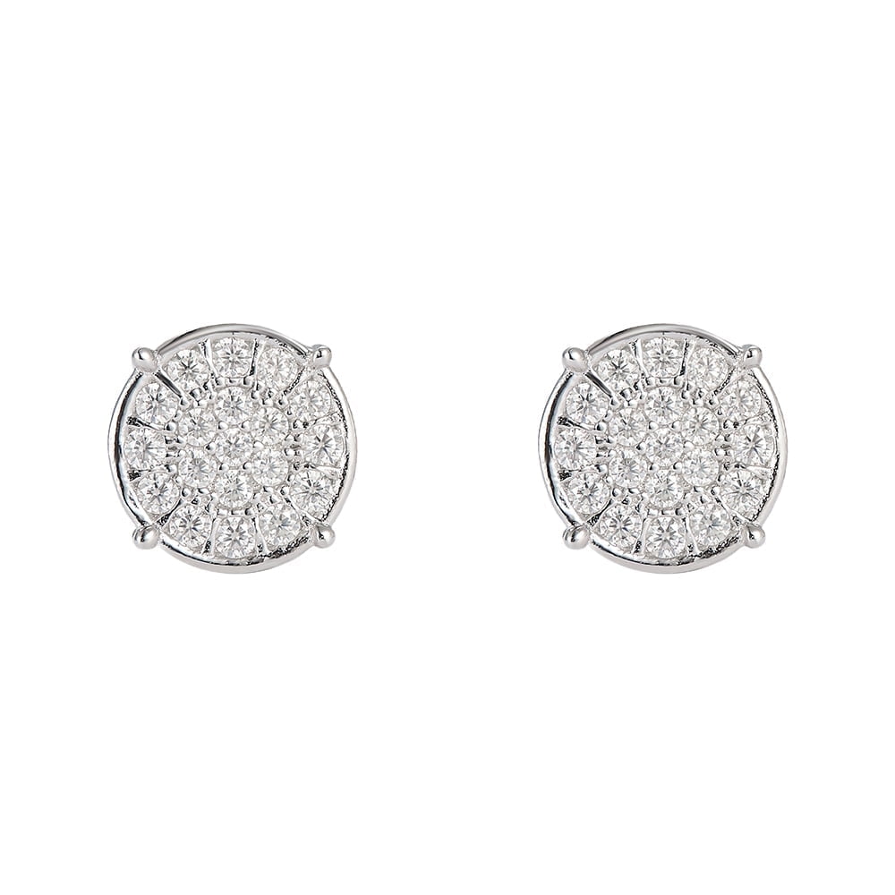 1 Pair Of 925 Sterling Silver 0.35 Carat Moissamite Round Covered ...