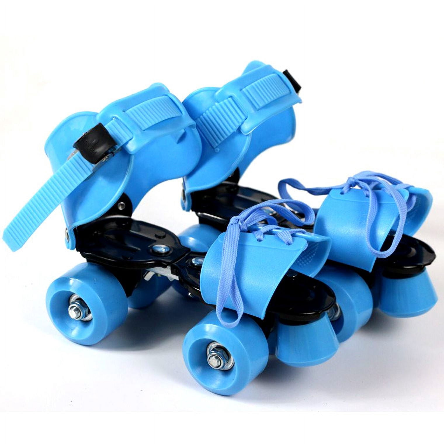 1 Pair Adjustable Kids Roller Skates with Four Wheel Design for Daily ...