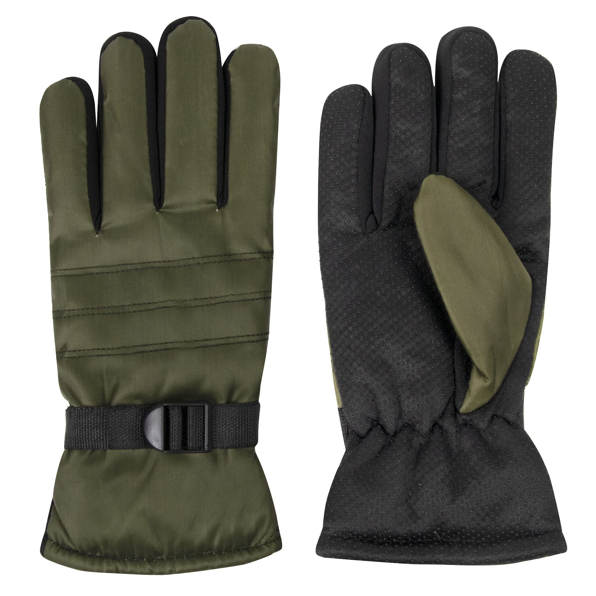 Adult One Size Insulated Waterproof Windproof Gloves with Thermal Grip ...