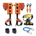 1 Pair Alloy Steel Tree Climbing Spikes with Safety Rope and Harness ...