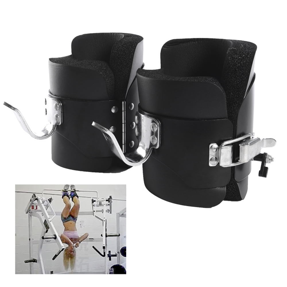 1 Pair Anti Gravity Inversion Boots Therapy Spine Ab Chin Up Gym Hook ...