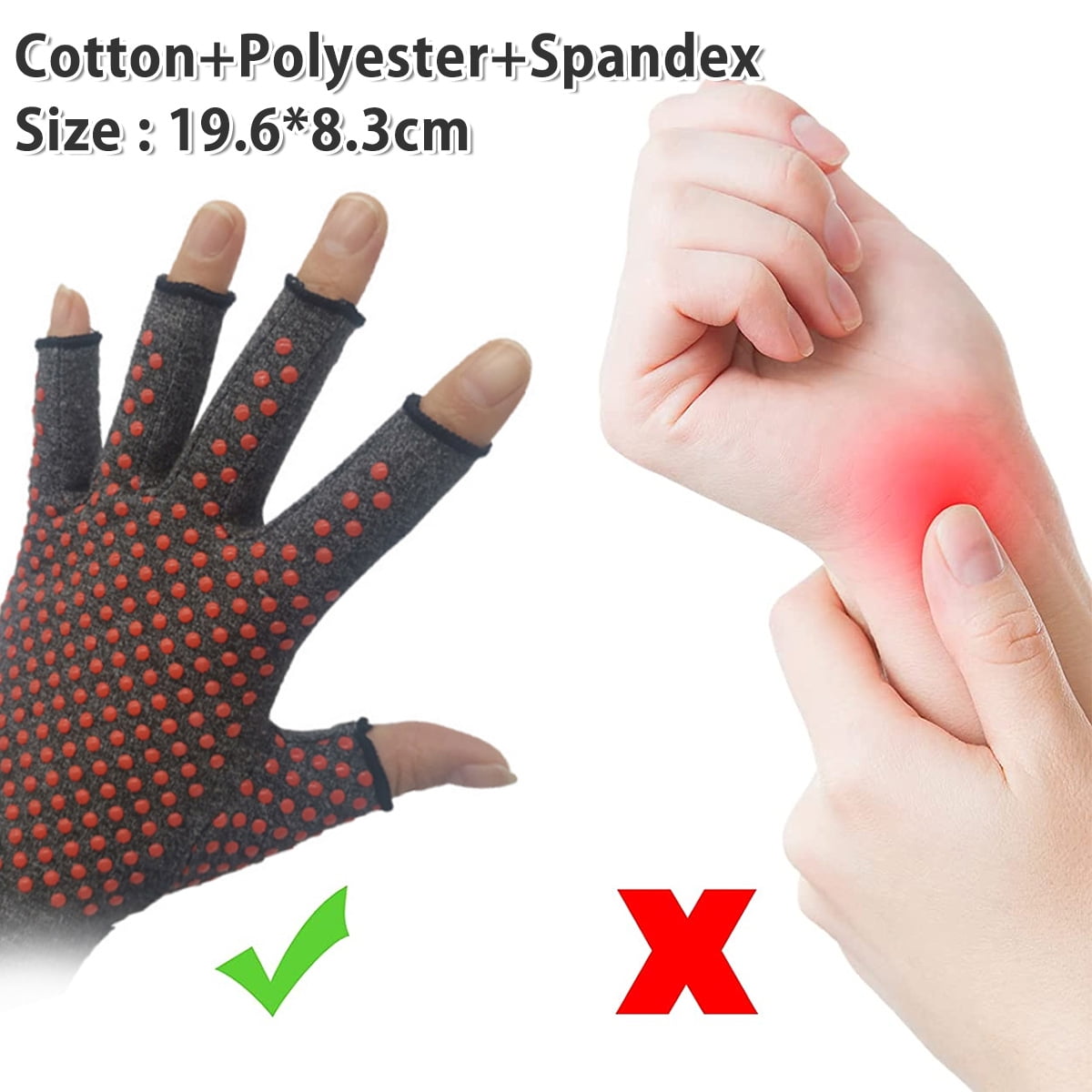 1 Pair Arthritis Compression Gloves For Men Women Joint Pain Protection ...
