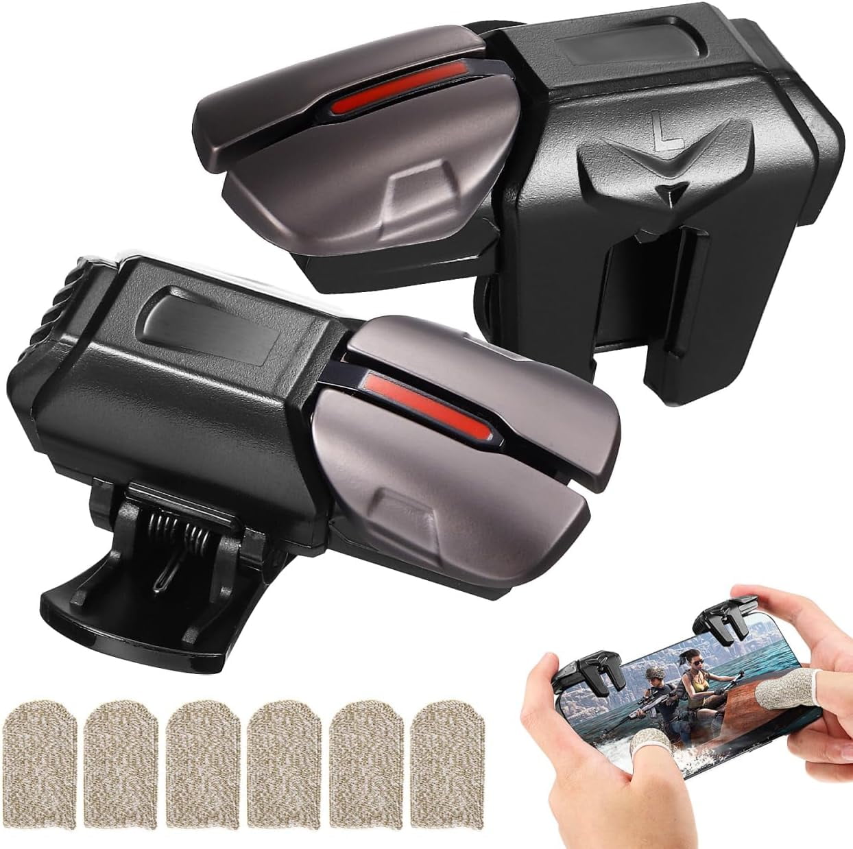 1 Pair Auxiliary Button Mobile Gaming Trigrs Shoot Tart Button Gaming ...