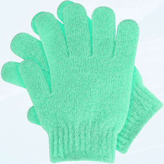 1 Pair Bath Gloves for Shower Natural Loofah Exfoliating Wash Gloves ...