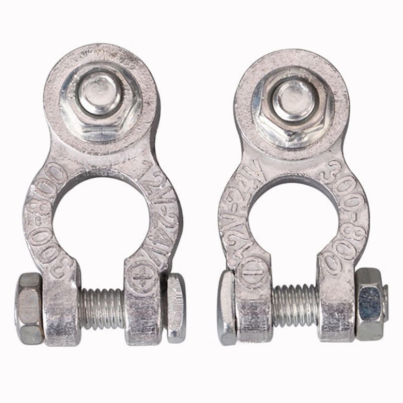 1 Pair Battery Terminal Clamp Zinc Alloy Positive & Negative Pole Auto ...