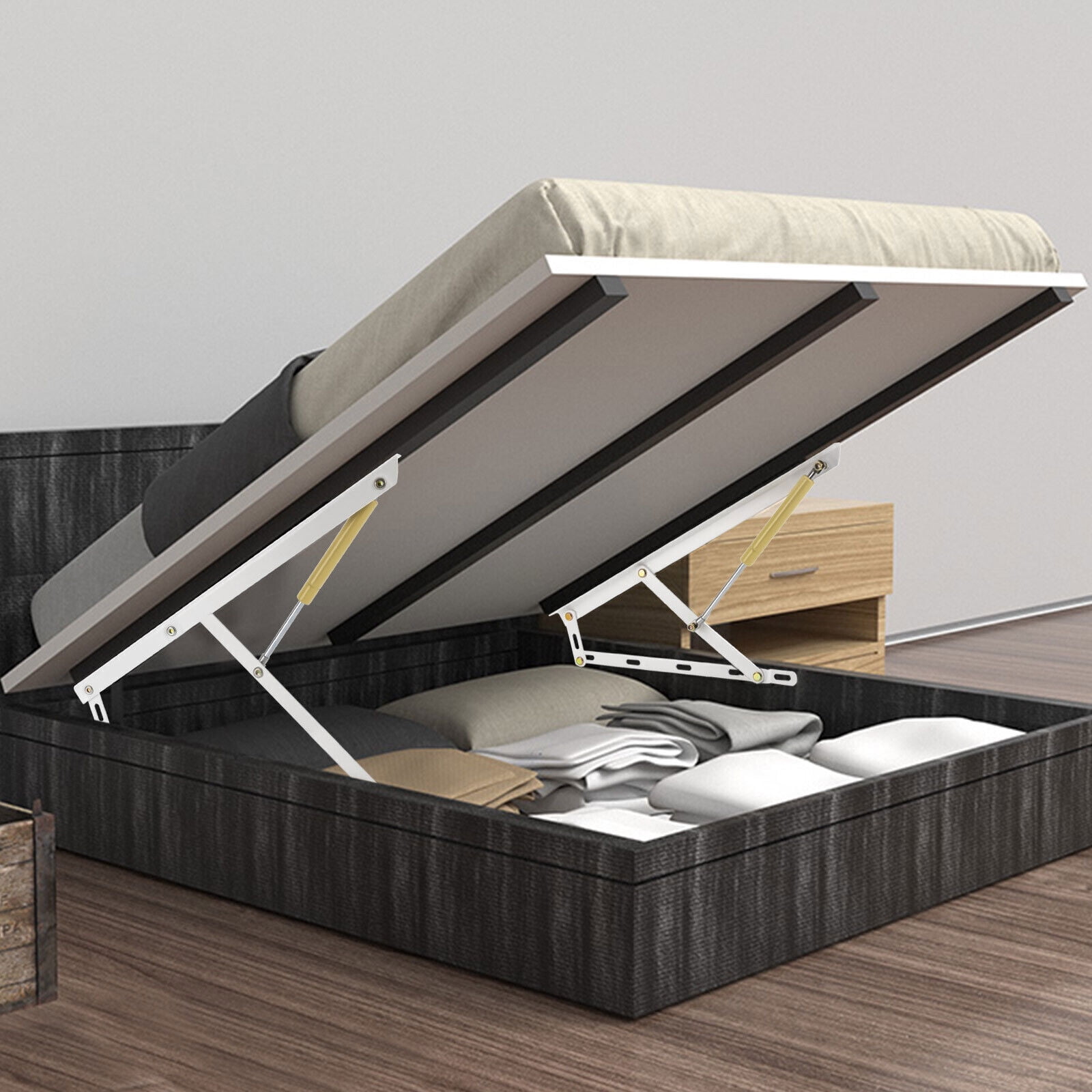 1 Pair Bed Lift Mechanism Lift Storage Bed Heavy Duty Pneumatic Lever ...