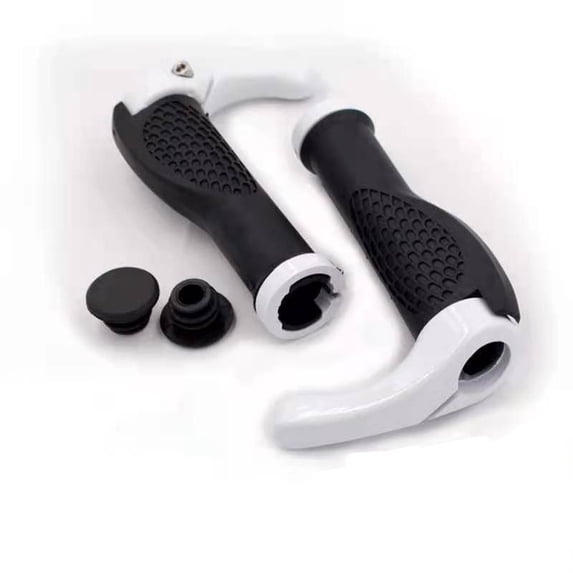 1 Pair Bicycle Handlebar Grip ergonomic anti Skid Lock on Handle Cover aluminum alloy Rubber ...