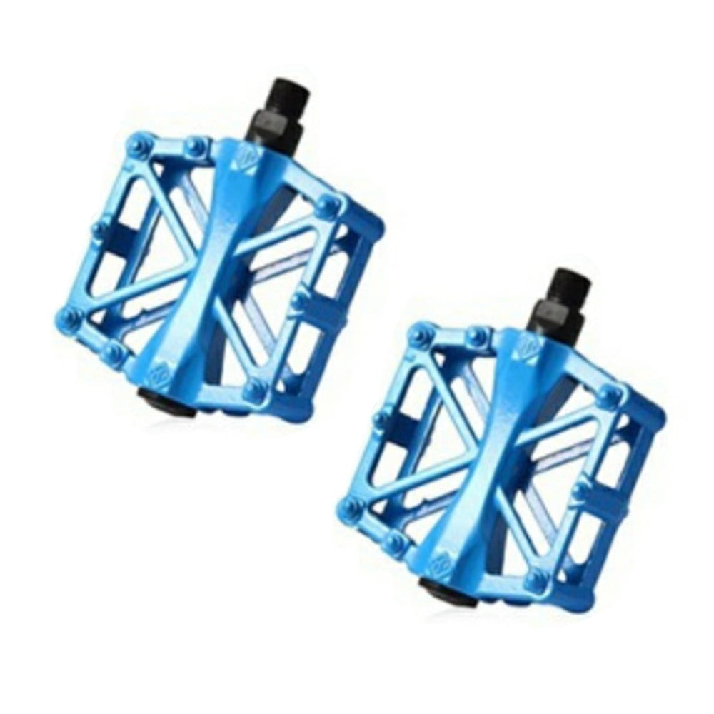 1 Pair Bicycle Pedals Bicycle Mountain BMX Bike Cycling Bearing Alloy Flat-Platform Pedals 9/16 ...