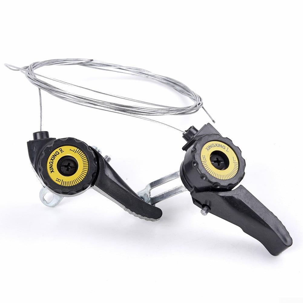 1 Pair Bicycle Tourney Shifter 15/18/21 Speed Thumb Shifters With Cable ...