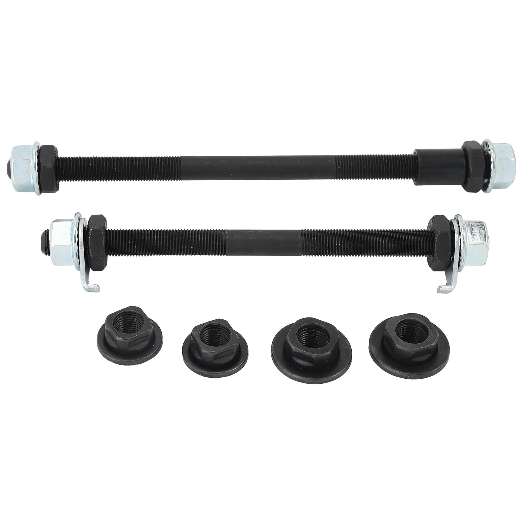 1 Pair Bicycle Wheel Hub Axle Front Rear Steel Solid Spindle Shaft ...