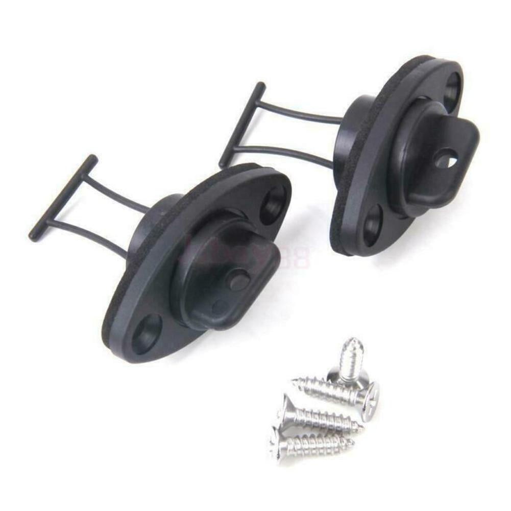 1 Pair Black Boat Canoe Kayak Boat Thread Drain Plugs Kit & 4 Screws ...
