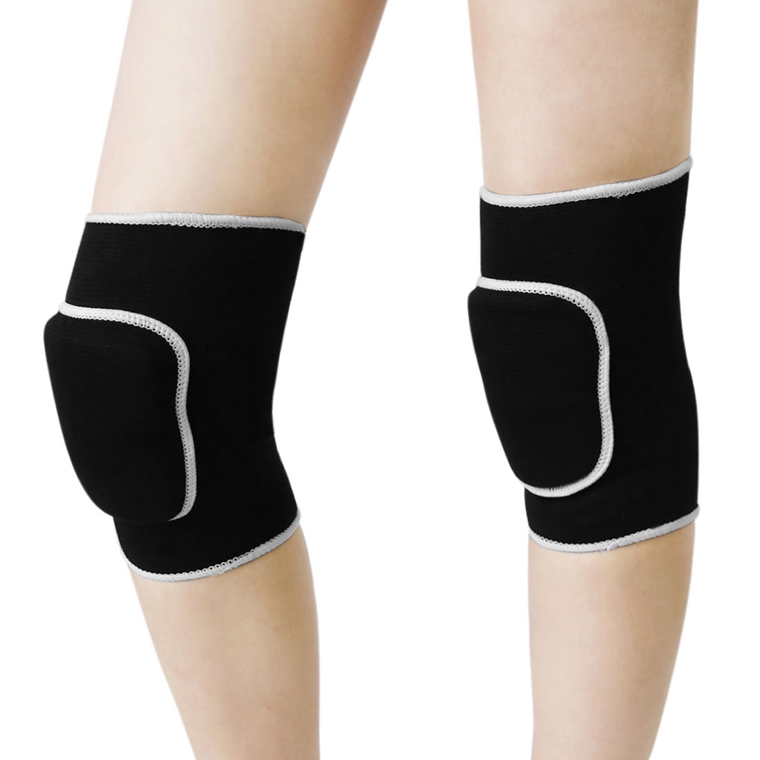1 Pair Black Sponge Sports Knee Support Stretch Brace Leg Protection ...
