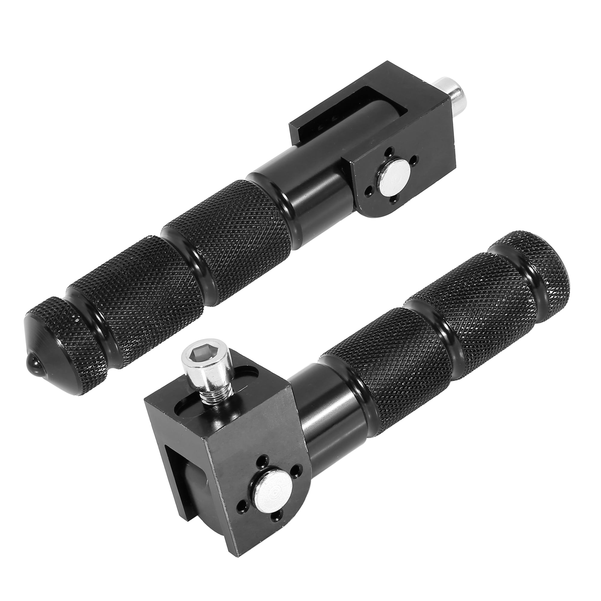 1 Pair Black Universal Motorcycle Scooters Motorbike Folding Foot Rest ...