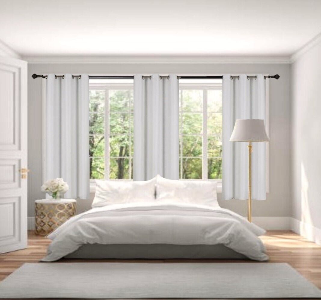 1 Pair Blackout Room Darkening Adam Ivory color 63" length Short Panels ...