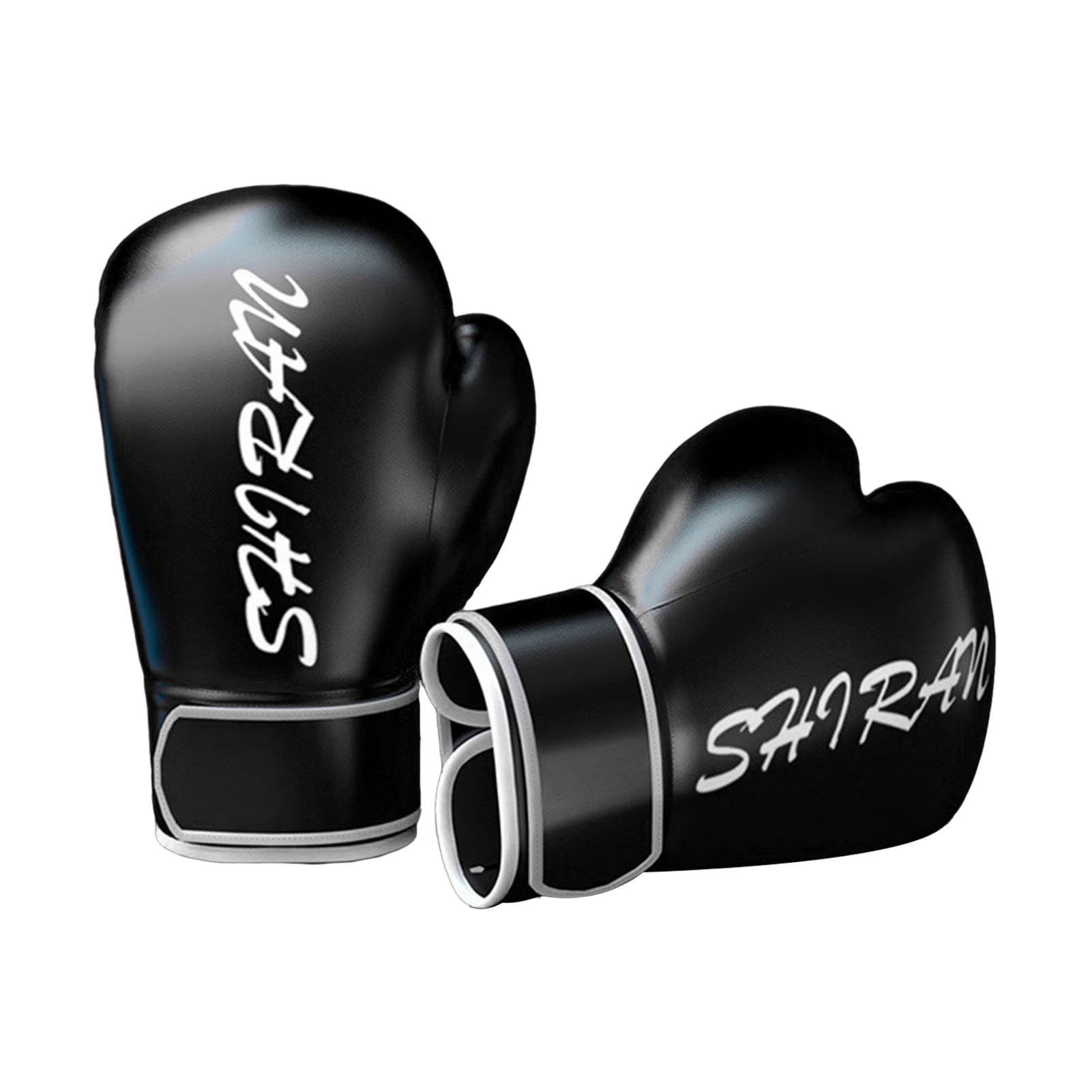 1 Pair Boxing Gloves Faux Leather Professional Training Muay Thai Free ...