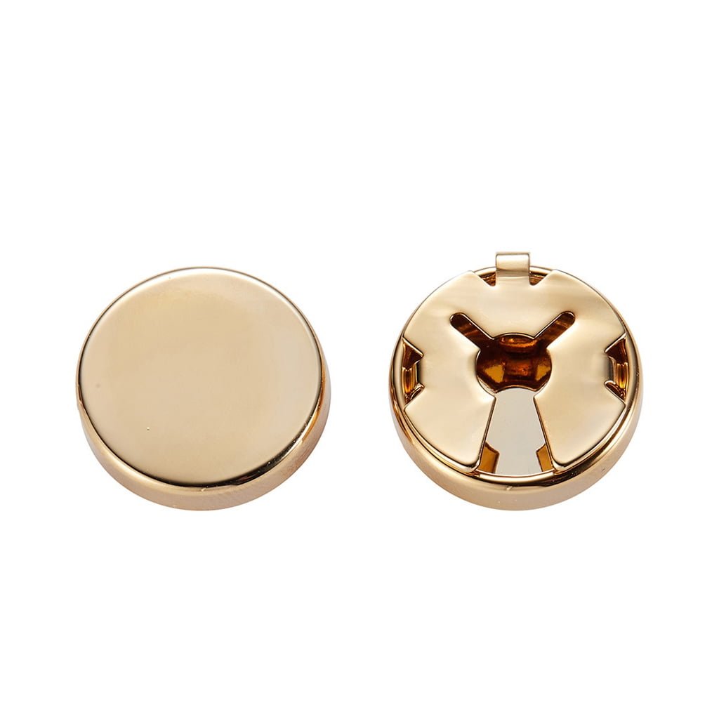 1 Pair Brass Imitation Cuff Links Round Button Covers Brass Cufflinks ...