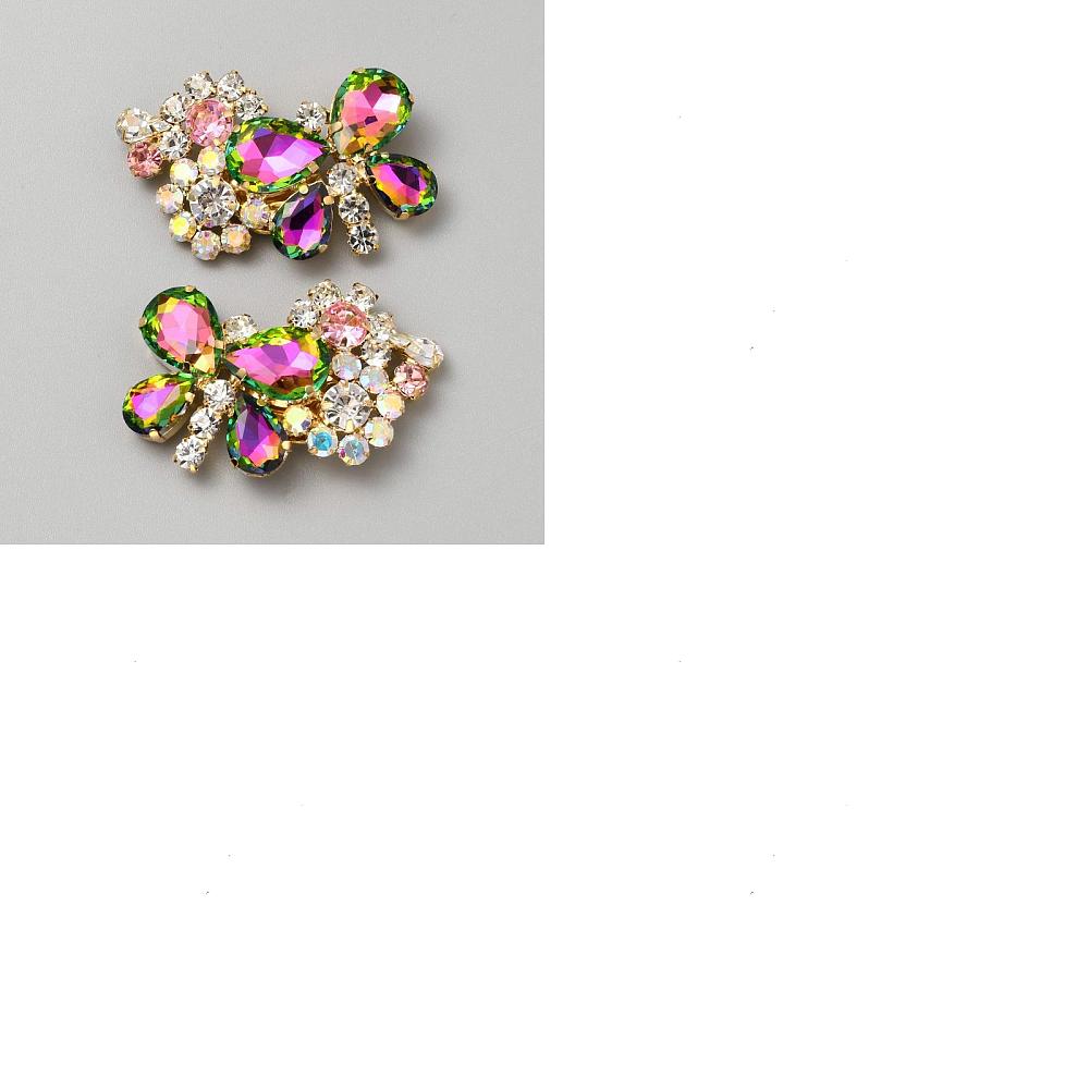 1 Pair Butterfly Rhinestone Shoe Clips Colorful Shoe Buckles Detachable ...