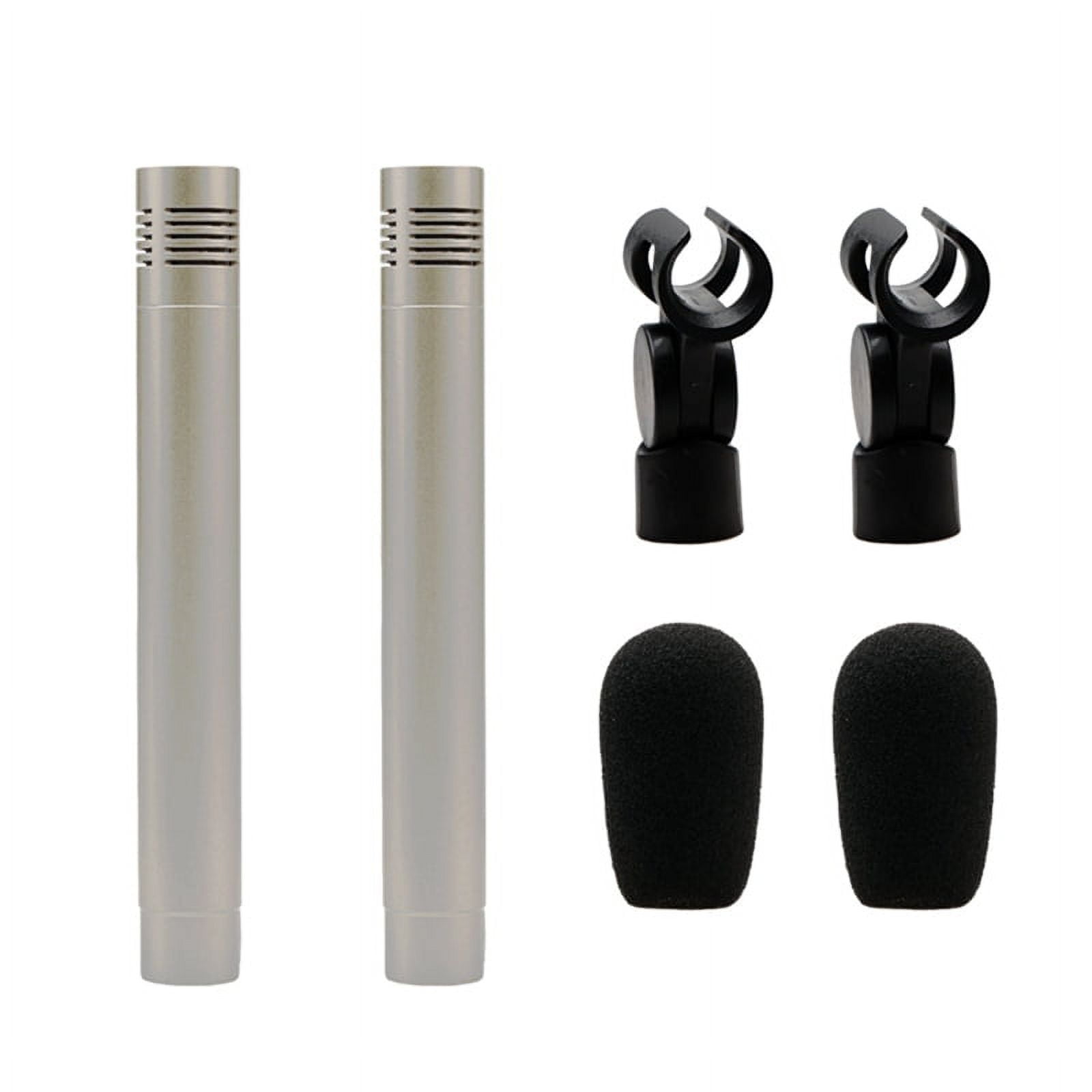 1 Pair C02 Pen-Shaped Condenser Microphone Shockproof Clip Microphone ...