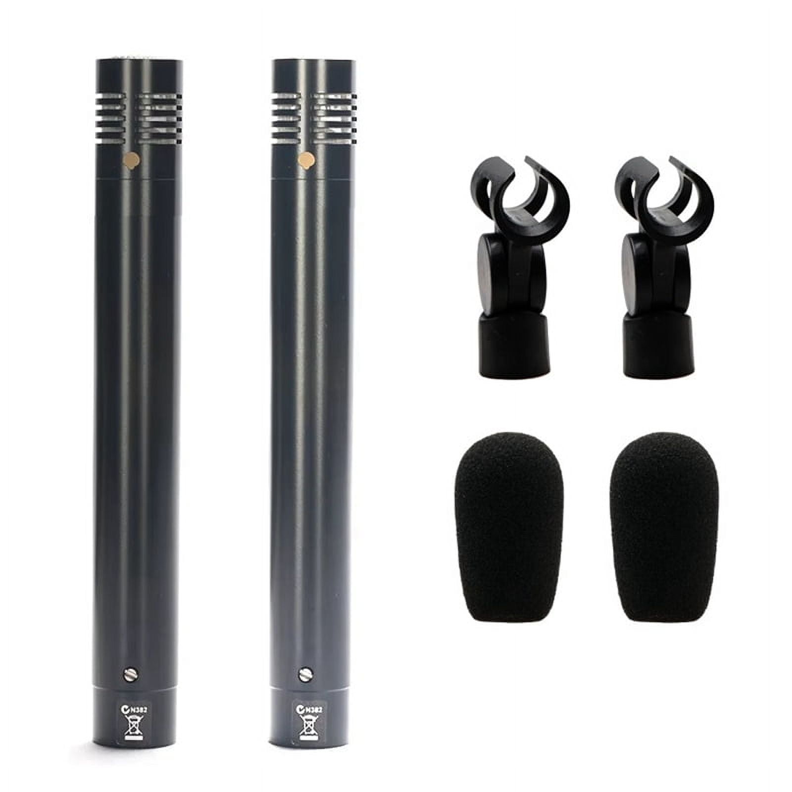 1 Pair C02 Pen-Shaped Condenser Microphone Shockproof Clip Microphone ...