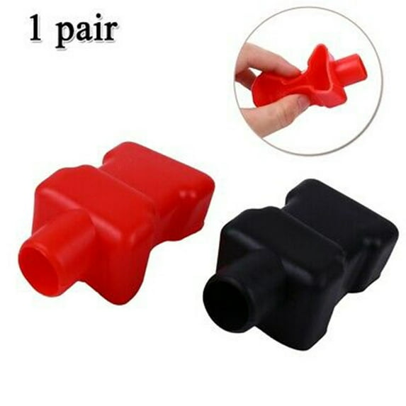 1 Pair Car Battery Terminal Cap Negative Positive Terminal Covers ...