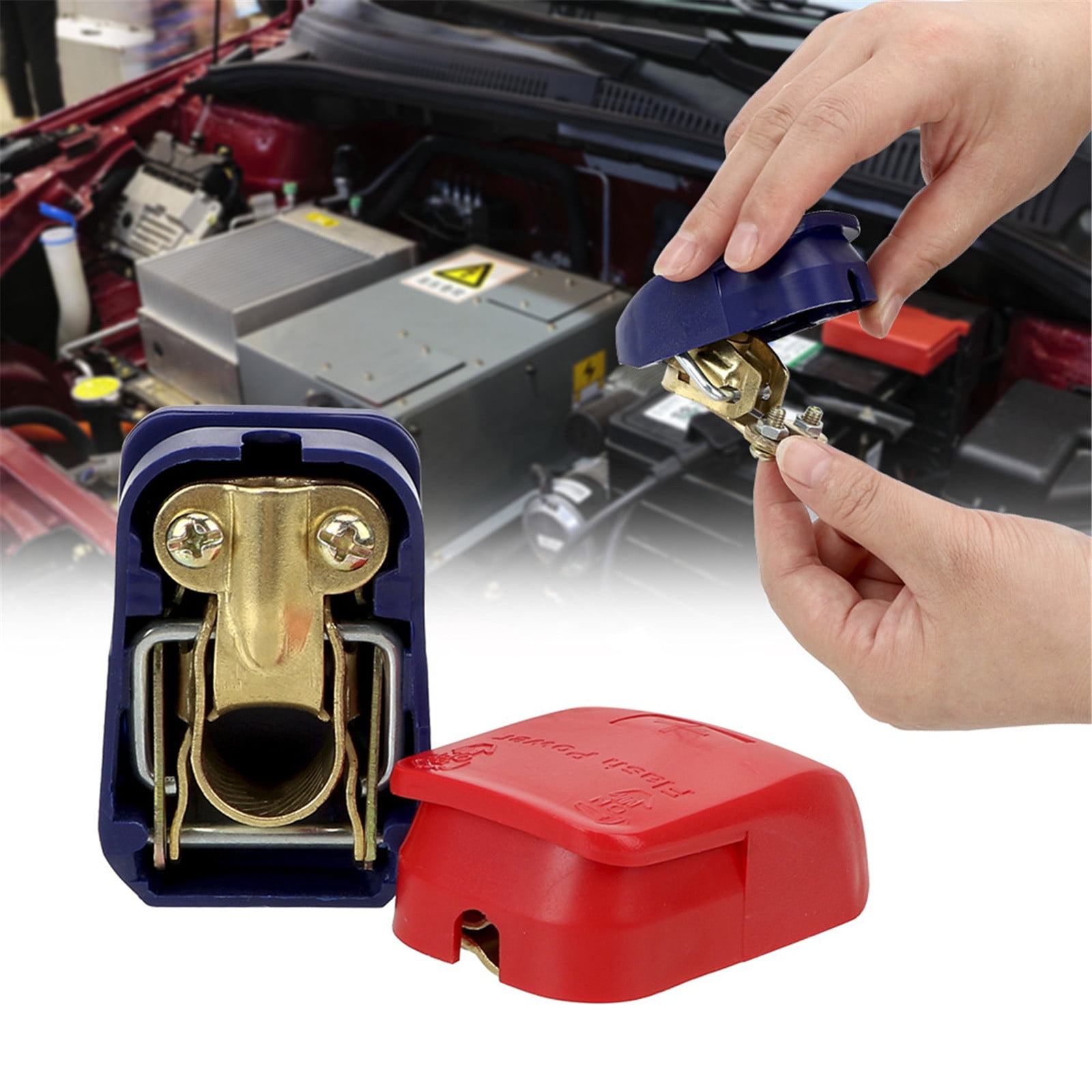 1 Pair Car Battery Terminal Kit, 12V Negative Positive Battery ...