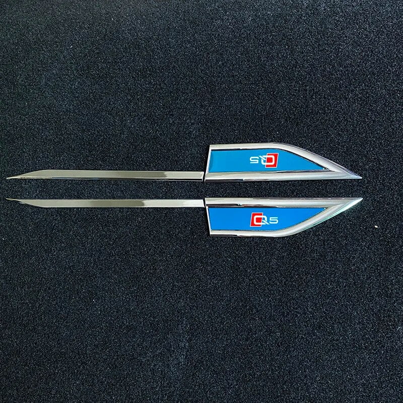 1 Pair Car Metal Sticker Fender Modifications Laser Emblem Car Styling ...