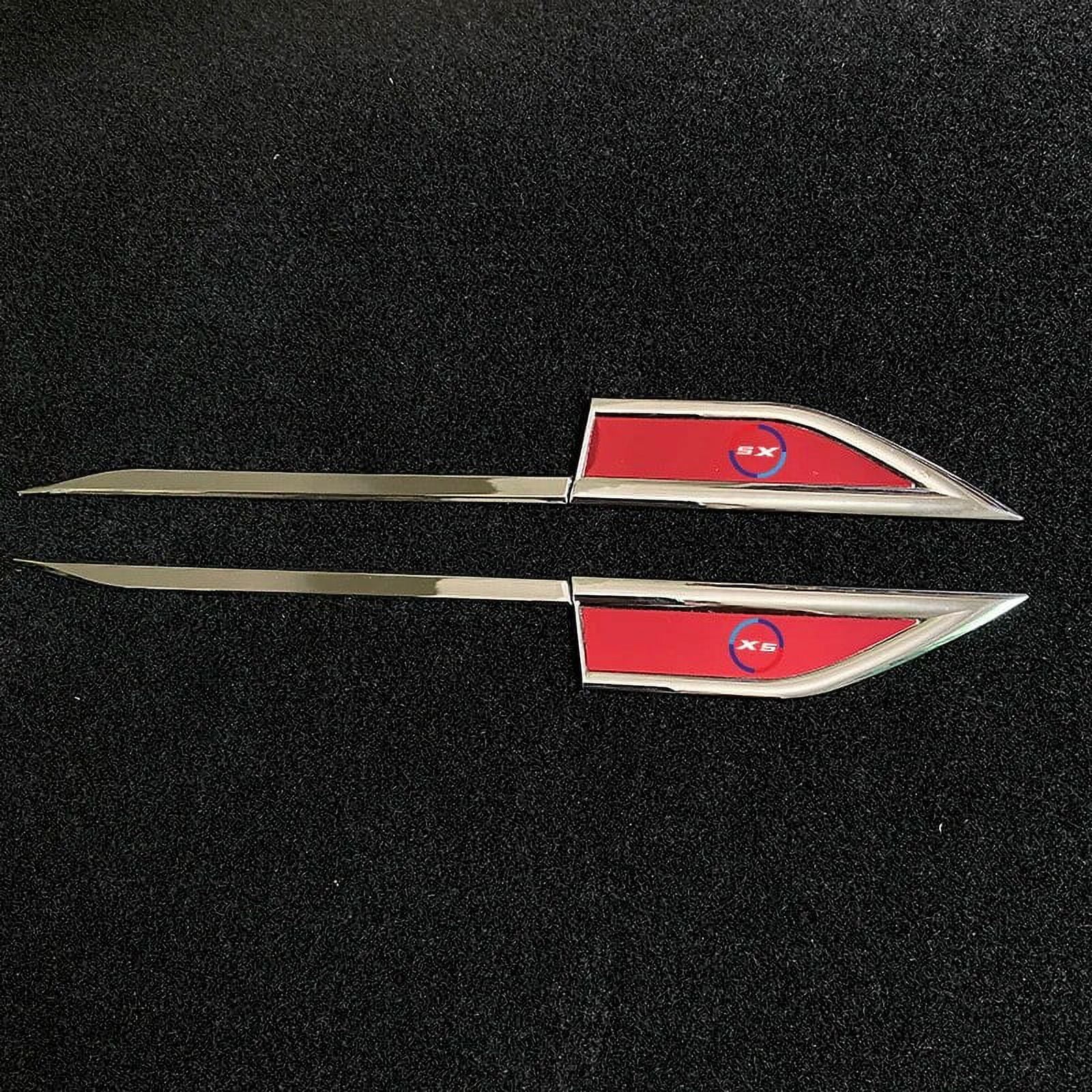1 Pair Car Styling Side Wing Fender Metal Trim Emblem Car Body Waist ...