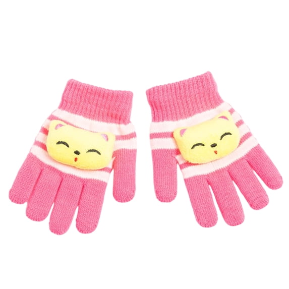 1 Pair Cartoon Character Children's Gloves Reinforced Thumb Split ...