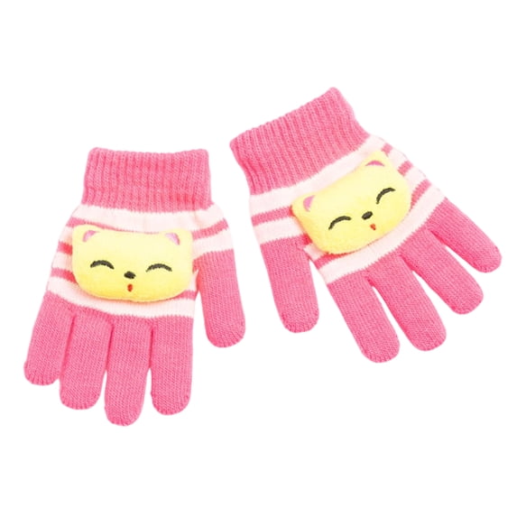 1 Pair Cartoon Character Children's Gloves Reinforced Thumb Split ...