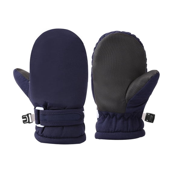 1 Pair Children's Ski Gloves Windproof Thermal Mittens Elastic Wrist ...