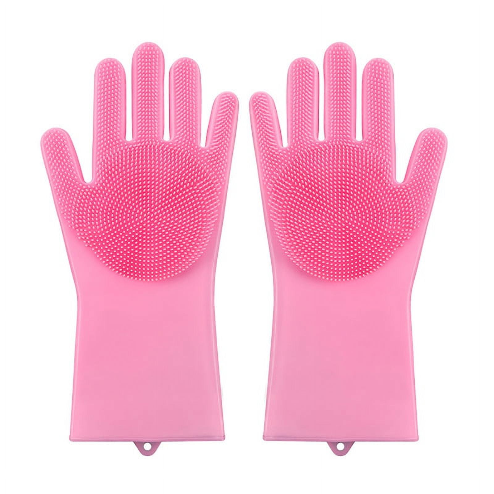 1 Pair Cleaning Gloves Dishwashing Cleaning Scrubber Glove for ...