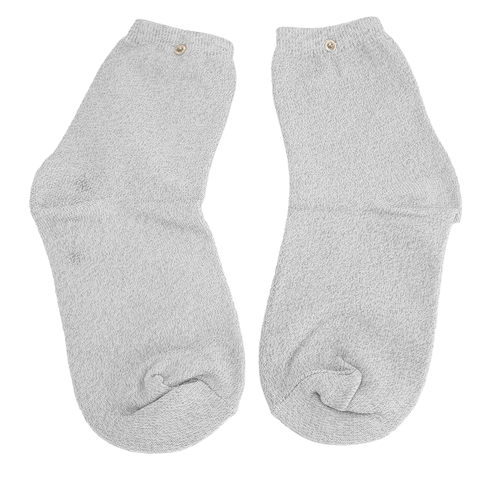1 Pair Conductive Socks Elastic Seamless Electrotherapy Massage Silver ...